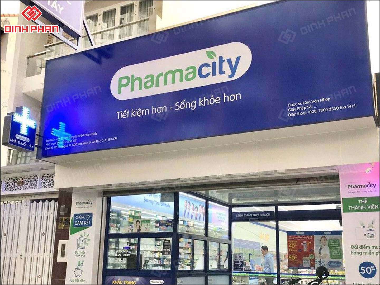 Bảng Hiệu Pharmacity, Bảng Hiệu Hộp Đèn Bạt Pharmacity